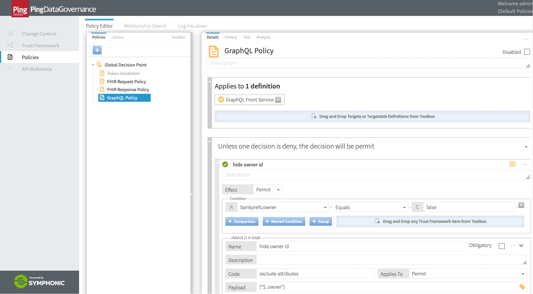 The Graphql Response Redaction Policy In Pingdatagovernance